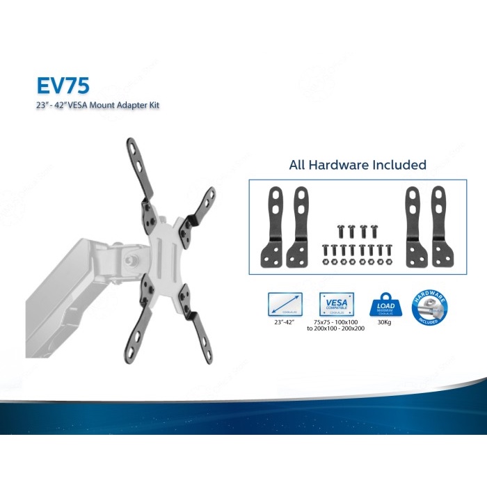 Jual Extender VESA Adapter 75x75 - 100x100 jadi 200x200mm OXIMUS EV75 ...