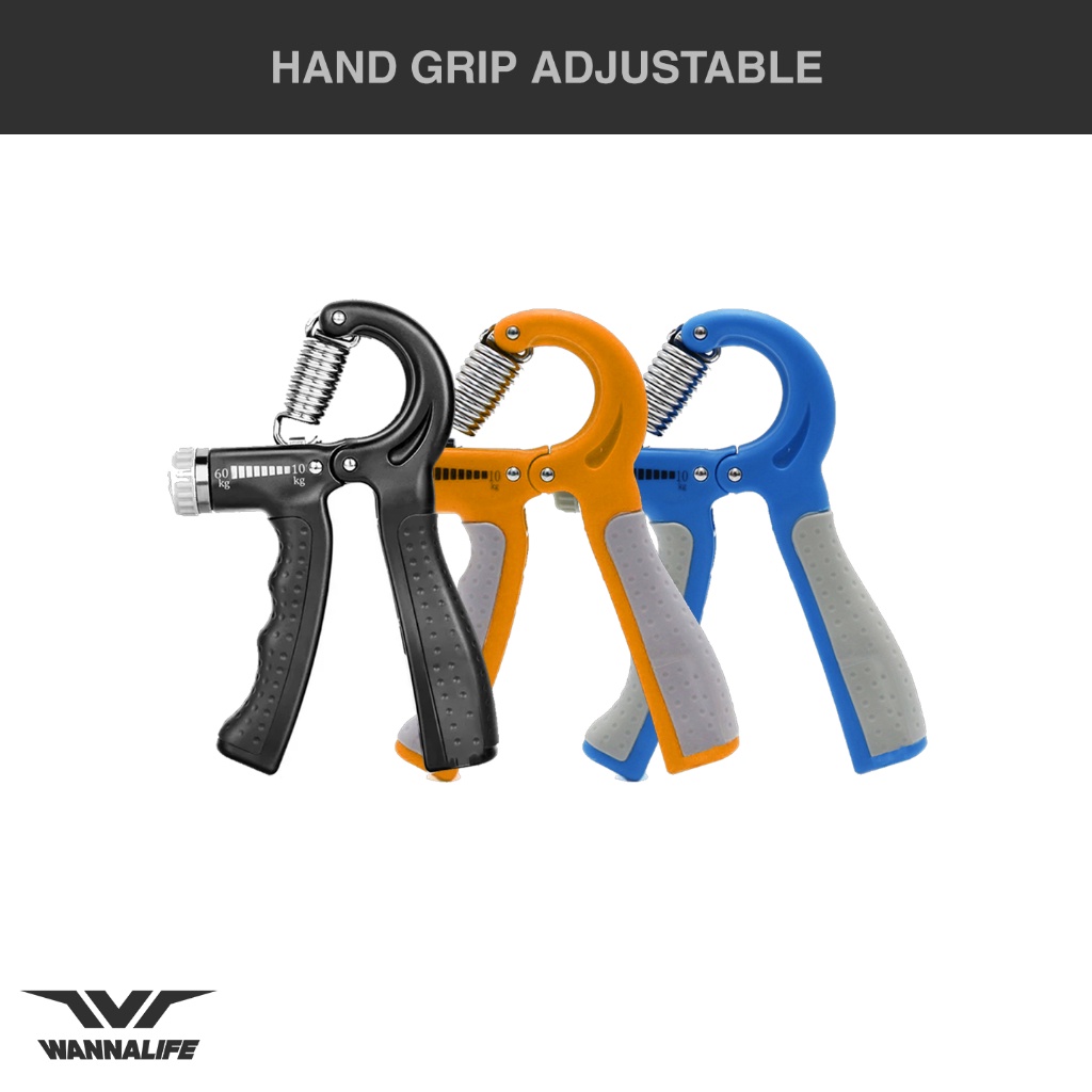 Jual HAND GRIP/HANDGRIP ADJUSTABLE 5-60 KG ALAT LATIHAN OTOT/PENGUAT ...