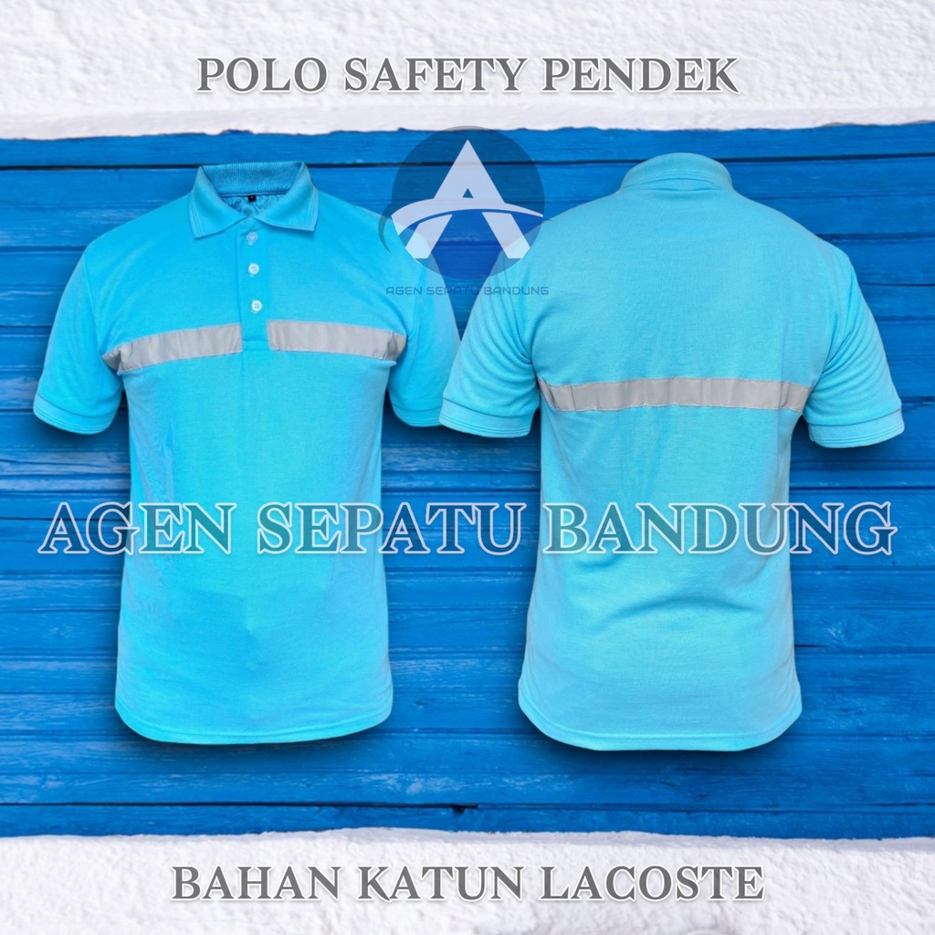 Jual Kaos safety polo / Pakaian Pria / Krah Polo Safety Lengan Pendek ...