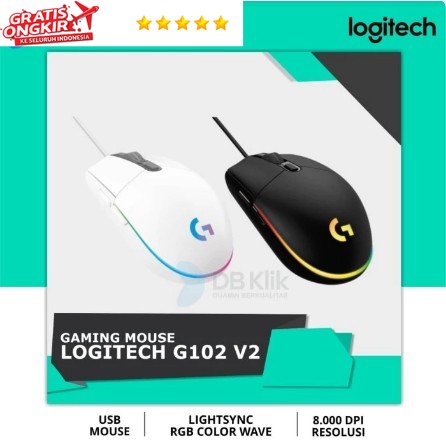 Jual Mouse Gaming Logitech G102 V2 Lightsync RGB - Logitech G 102 V 2 RGB - Putih | Shopee Indonesia
