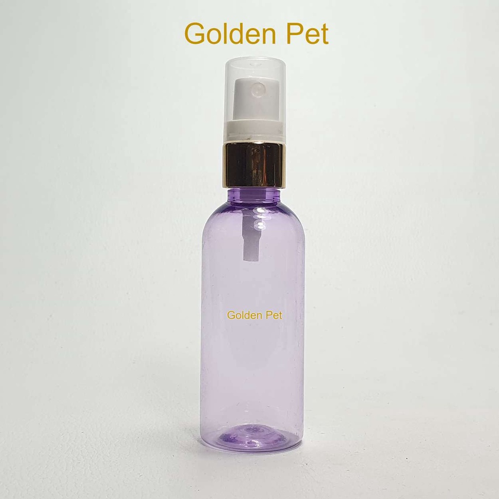 Jual Botol Pet 60 ml BR Ungu TR Gold Spray / Botol Pet / Botol Kosmetik ...