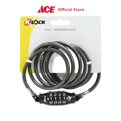 Jual Ace K-Lock Gembok Kabel 4 Kode Kombinasi - Hitam Padlock Pengunci ...