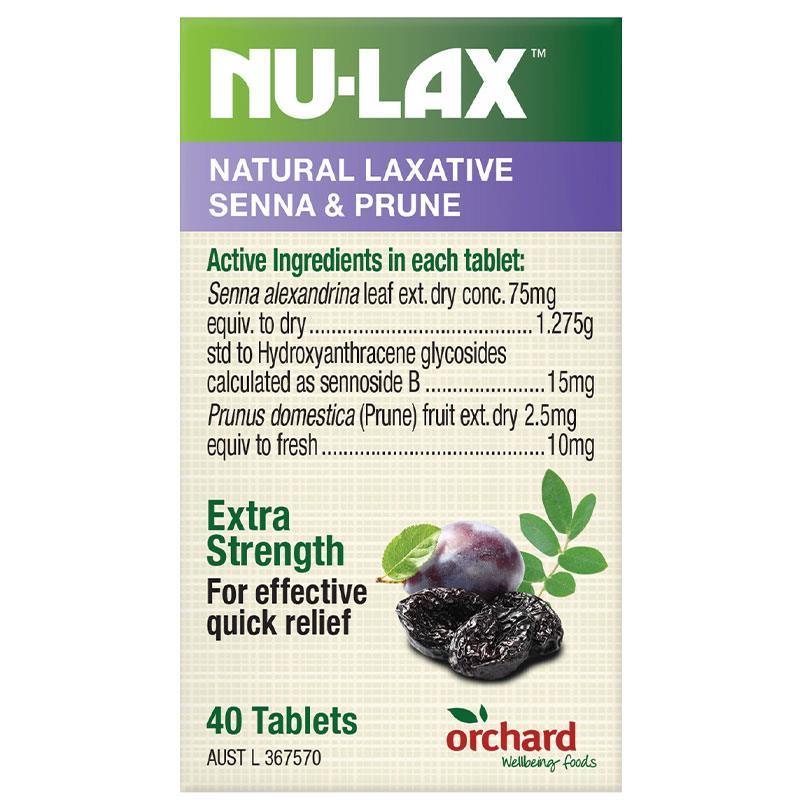 Jual Nulax Natural Laxative Tablets with Senna and Prunes 40 Tablets ...