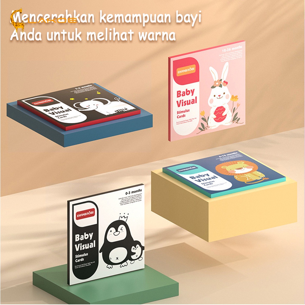 Jual LAKOEOFFICIALMALL Mainan Kartu Stimulasi Visual Bayi Pendidikan ...