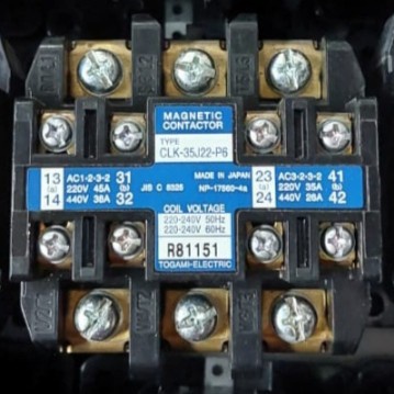 Jual Magnetic Contactor Kontactor Togami Japan CLK-35J22-P6 AC Daikin ...