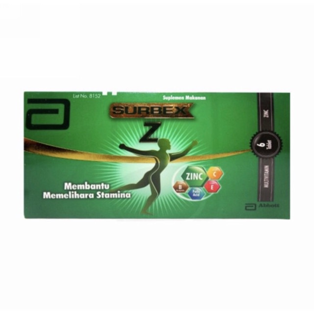 Jual Surbex Z ( per strip ) Vit C 750 mg, B komplek, Vit E & Zinc ...