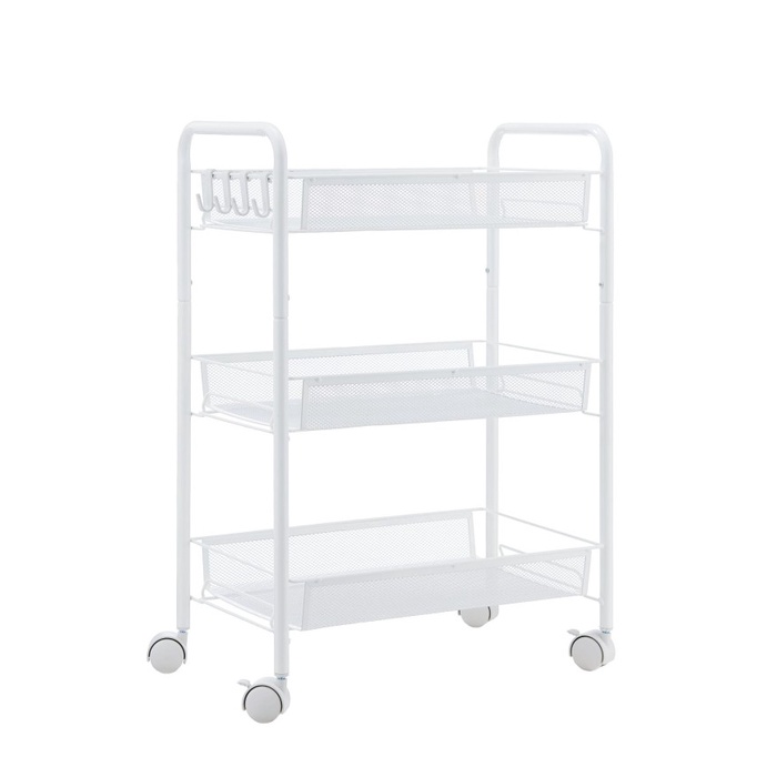 Jual Rak Trolly Roda Tray Wheel Rack 3 Susun A964 - Putih | Shopee ...