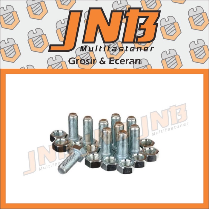 Jual 100 Pcs Baut Mur Putih M8 X 25 Kunci 13 Baud HEX | Shopee Indonesia