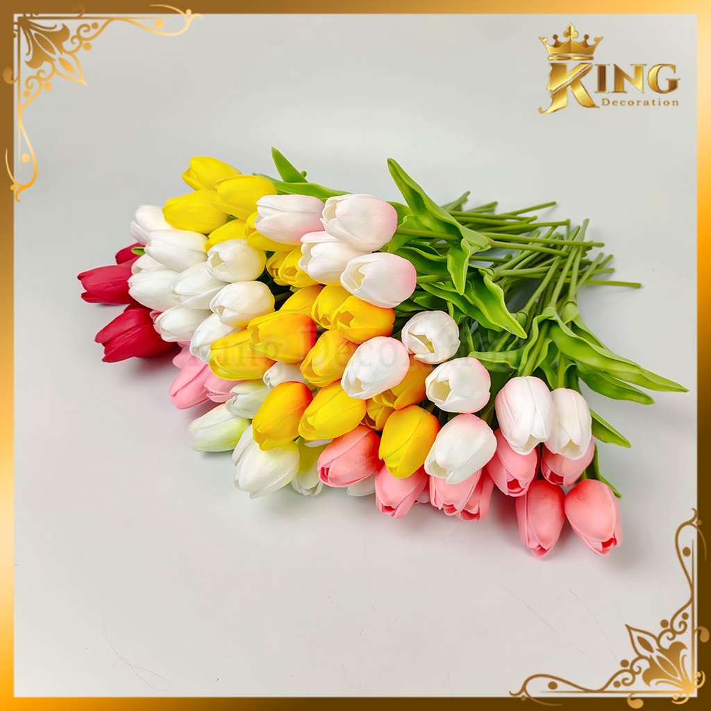 Jual Bunga mawar Tulip latex 1 cabang - hiasan Imitasi bunga mawar ...