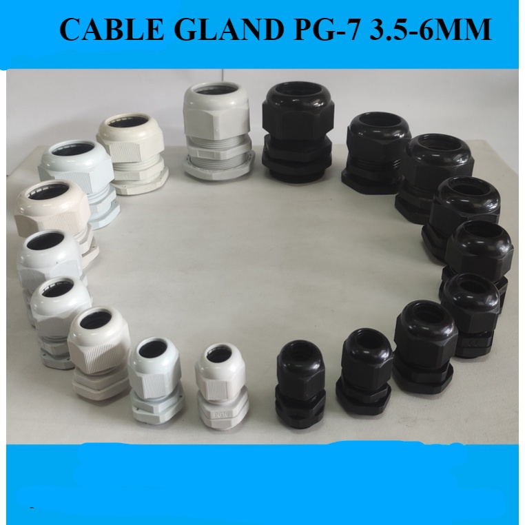 Jual Cable Gland Kabel Gland PG7 PG-7 (3.5-6mm) Warna Hitam | Shopee Indonesia