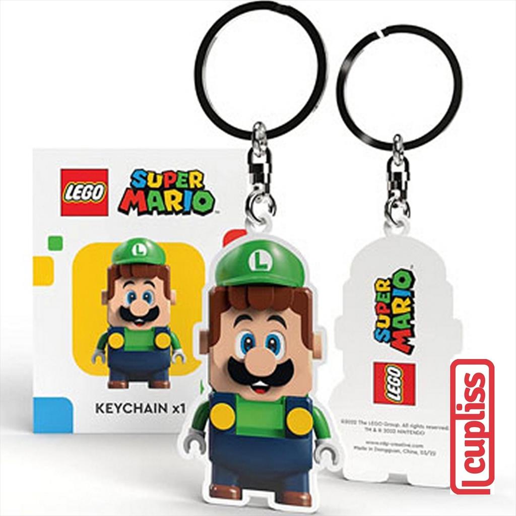 Jual LEGO Original Keychain 5007029 Luigi Minifigure Key Chain Super ...