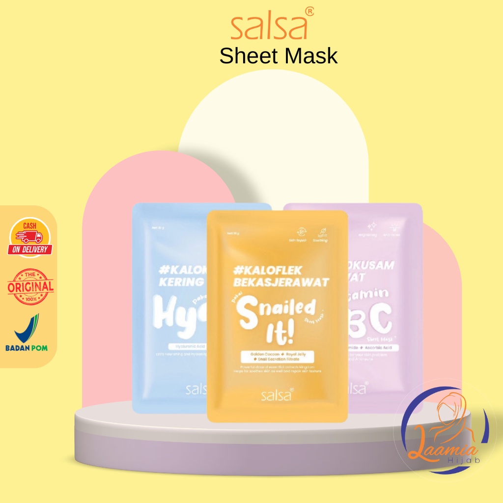 Jual Salsa Sheet Mask - Masker Wajah Daily Mask (Hyaluronic, Vitamin ...