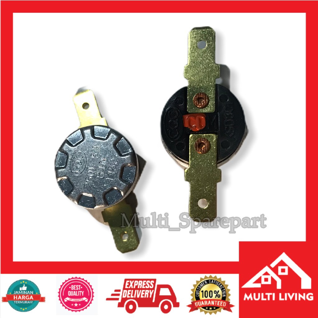 Jual Thermostat 81 derajat Bimetal pemutus Arus Saklar Otomatis Dispenser rice cooker | Shopee ...