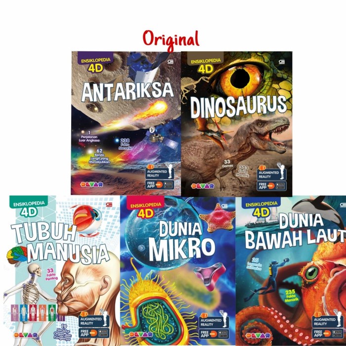 Jual ⭐BARU (DISKON)⭐ Ensiklopedia Anak 4D Antariksa Dinosaurus Tubuh ...
