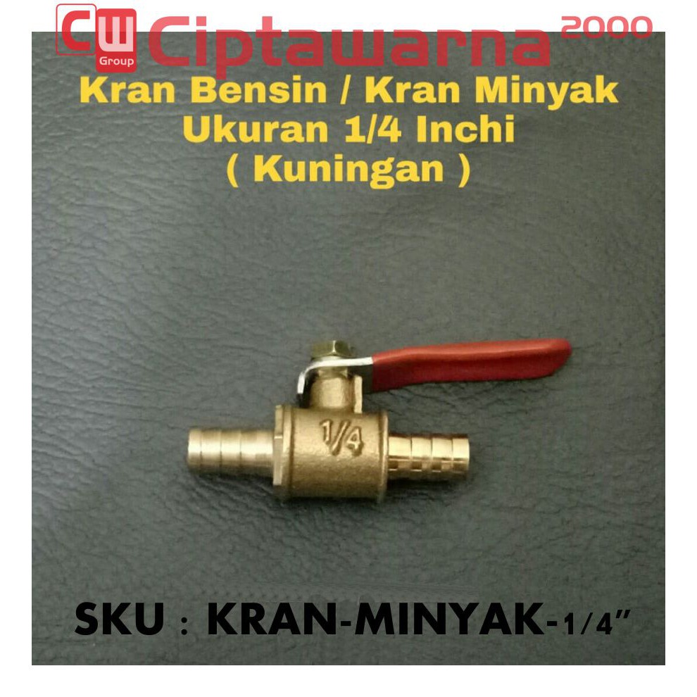 Jual Kran Bensin 1/4 Kuningan / Kran Minyak / Keran Bensin | Shopee Indonesia