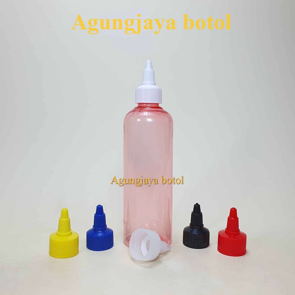 Jual Botol Pet 250 ml BR Pink Tutup Kerucut / Botol Plastik / Botol Tinta / Botol Oli / Botol ...