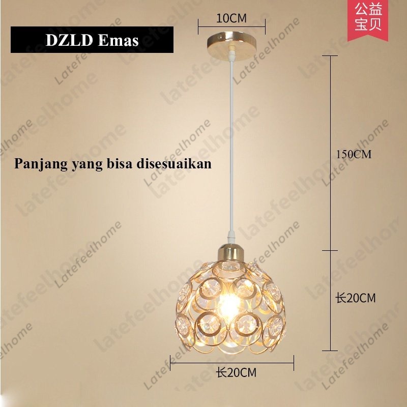 Jual Lampu Gantung Lampu Plafon Gantung Kristal Minimalis Lampu kristal ...
