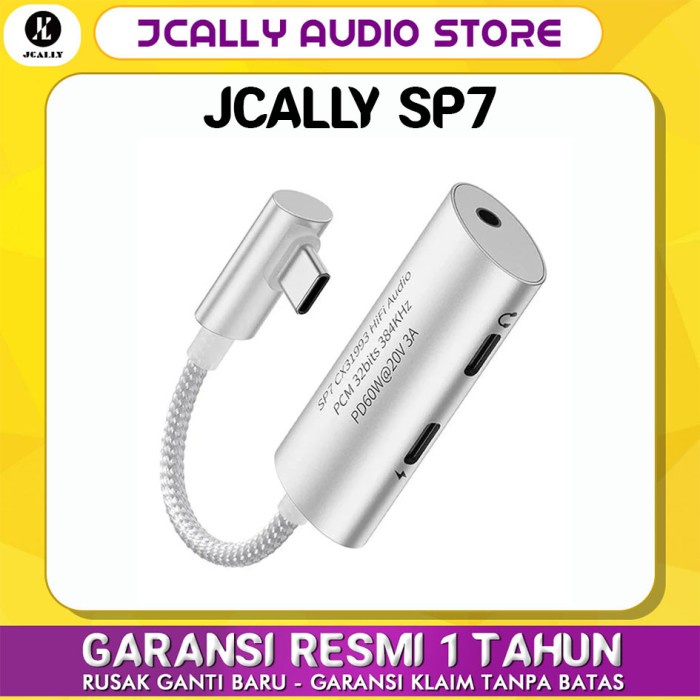 Jual JCALLY SP7 3 in 1 DAC CX31993 Audio + Charging USB Type C to 3.5mm ...