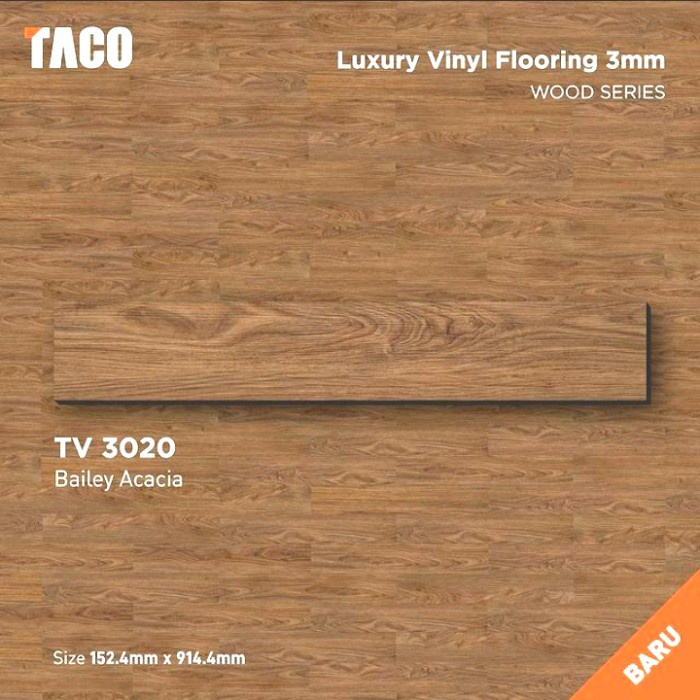 Jual TACO LANTAI VINYL TEBAL 3MM MOTIF KAYU /WOOD SERIES - TV 3020 ...