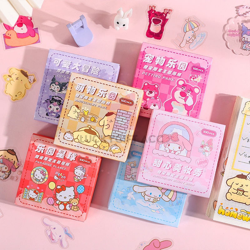 Jual (100PCS) STIKER PVC SANRIO / STICKER BOX 100 PCS MINI MOTIF ...