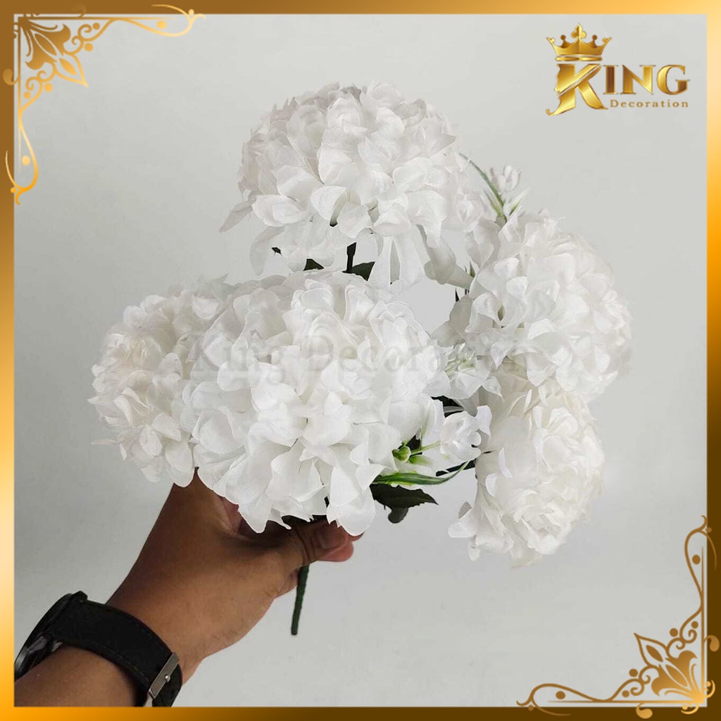 Jual BUNGA POM-POM SERUNI ARTIFCIAL X5 DIAMETER 10CM BUNGA MURAH ...