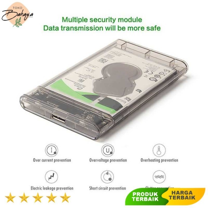 Jual External HDD SSD Enclosure Transparant 2.5 Inch USB 3.0 | Shopee Indonesia