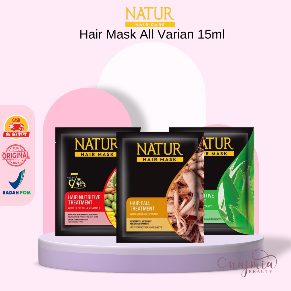 Jual Najmia NATUR Hair Mask All Varian 15ml / Masker Rambut Natur e ...