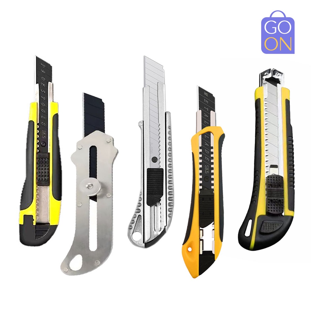 Jual Cutter Pemotong Kertas Gagang Karet & Plastik - Cutter Stainless ...