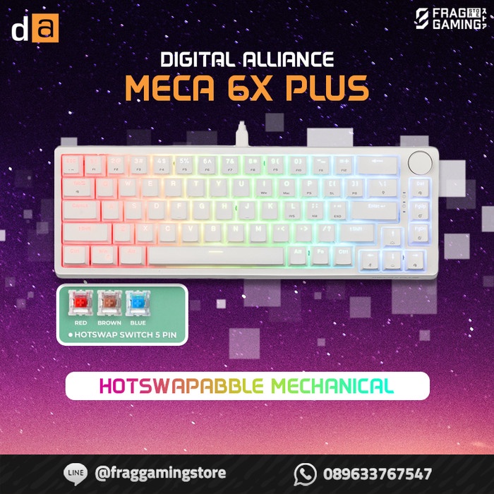 Jual Digital Alliance / DA Meca 6X Plus RGB Hotswap Mechanical Keyboard ...