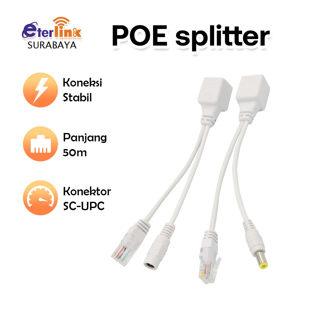 Jual [Bisa Bayar Ditempat] Kabel POE Injector & POE Splitter (SET ...
