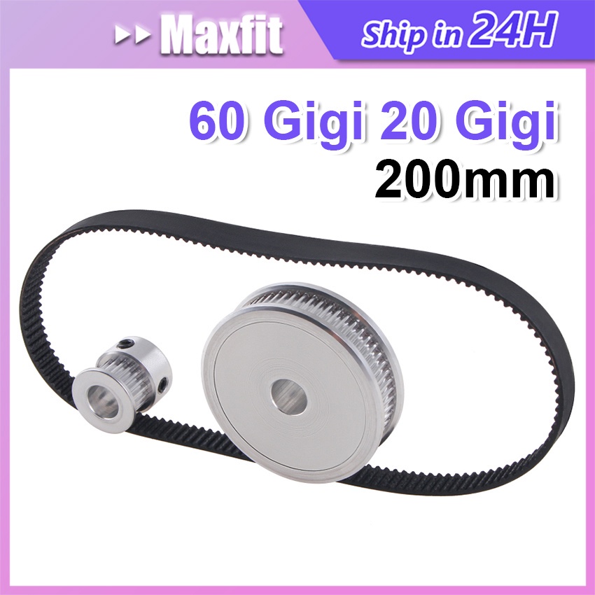 Jual GT2 Timing Belt Loop 2GT Lebar 6Mm Perimeter 200Mm 20 Gigi Dan 60 ...