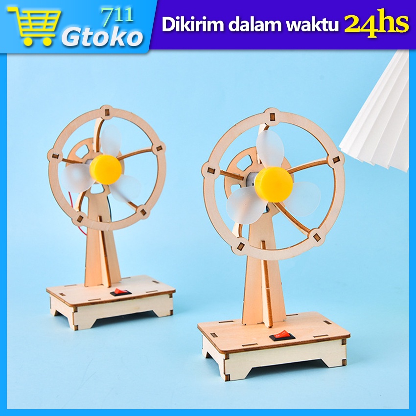 Jual Mainan Edukasi Sains DIY Rakitan Kipas Angin Elektrik Puzzle Kayu ...