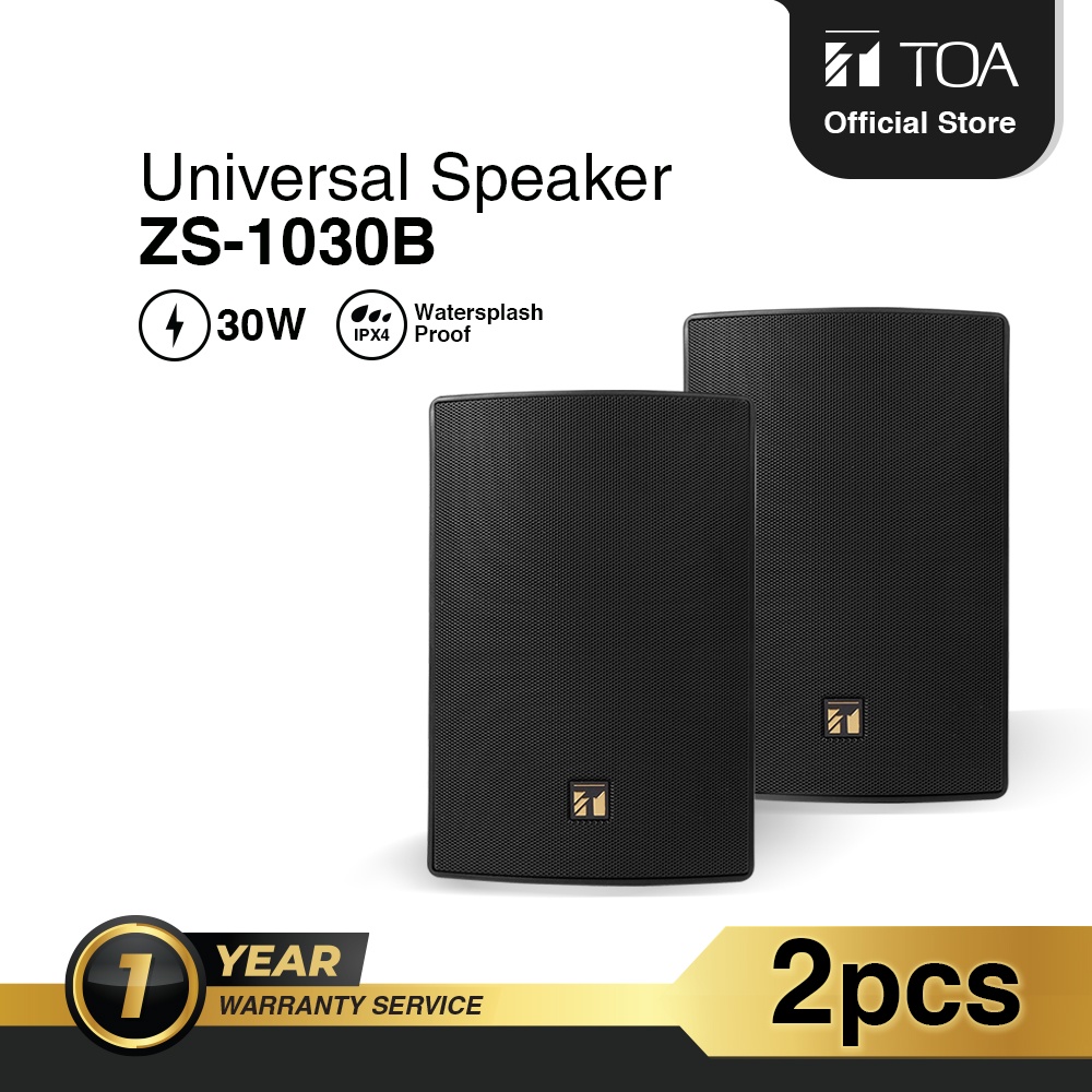 Jual TOA Bundling 2 PCS ZS-1030 Black Universal Speaker 30 W | Shopee ...