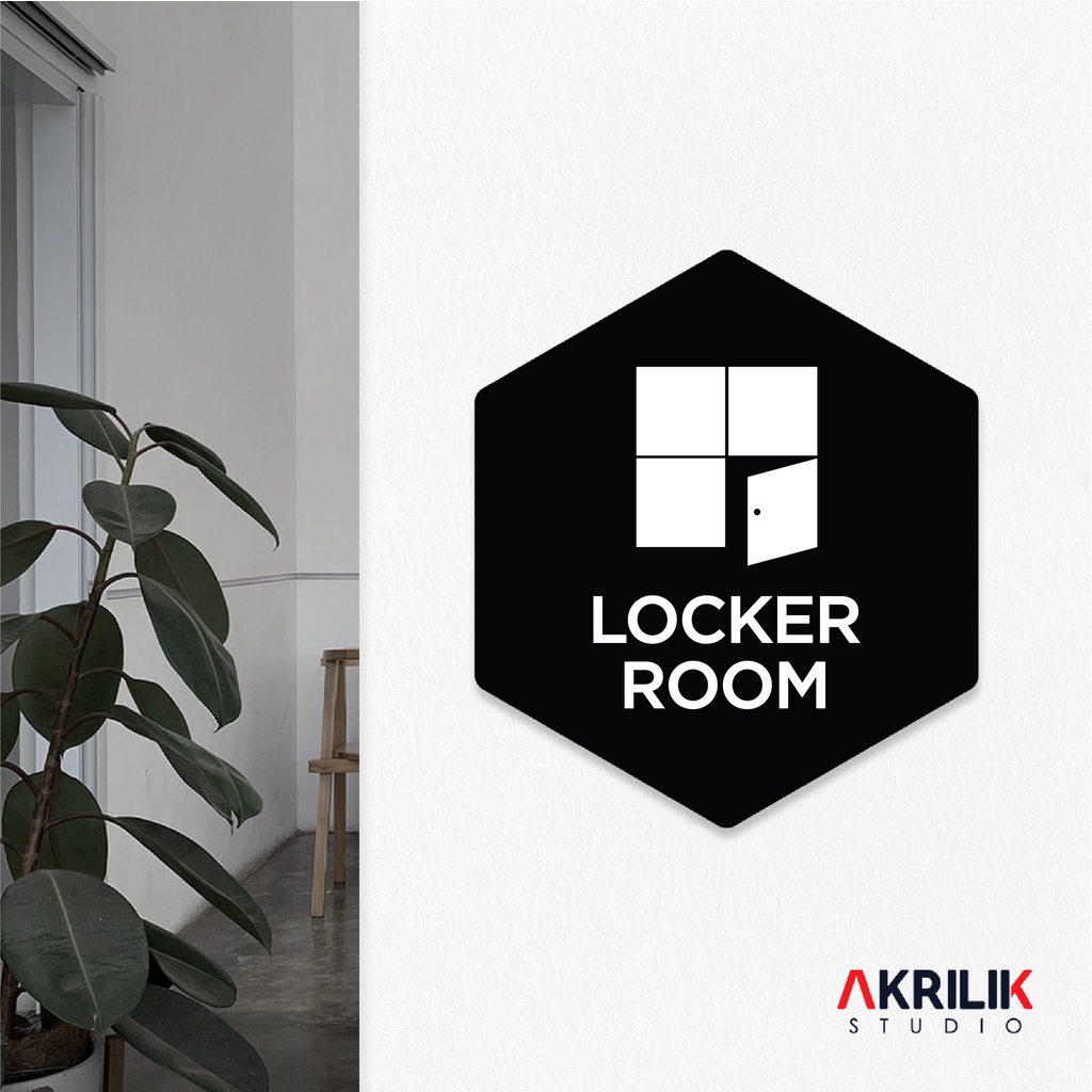Jual Sign Board Akrilik Loker Room Papan Acrylic Signage Tempel Dinding ...