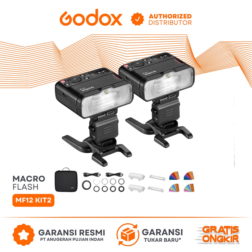 Jual Godox Macro Flash MF12 KIT 2 Set / Lampu Flash MF-12 KIT-2 ...