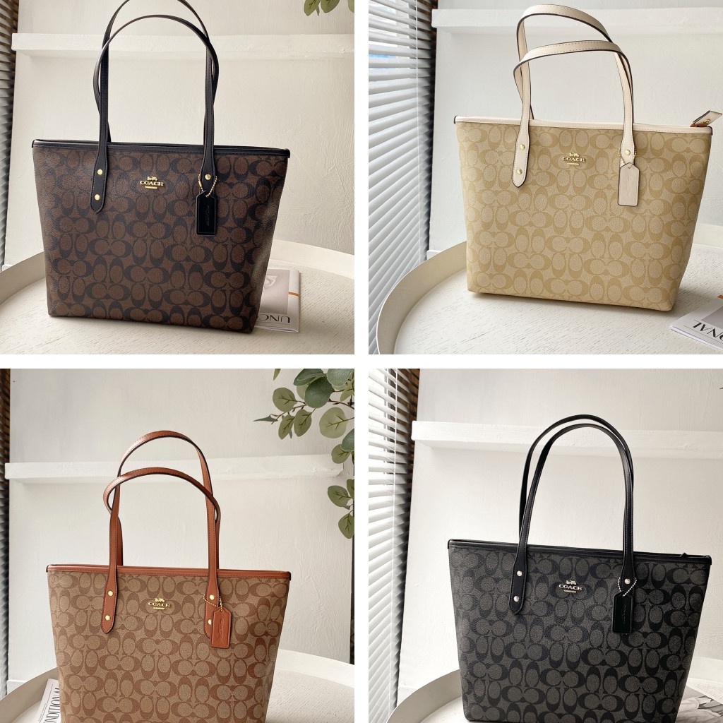 Jual Coach 58292 Zip Tote In Signature Canvas | Shopee Indonesia