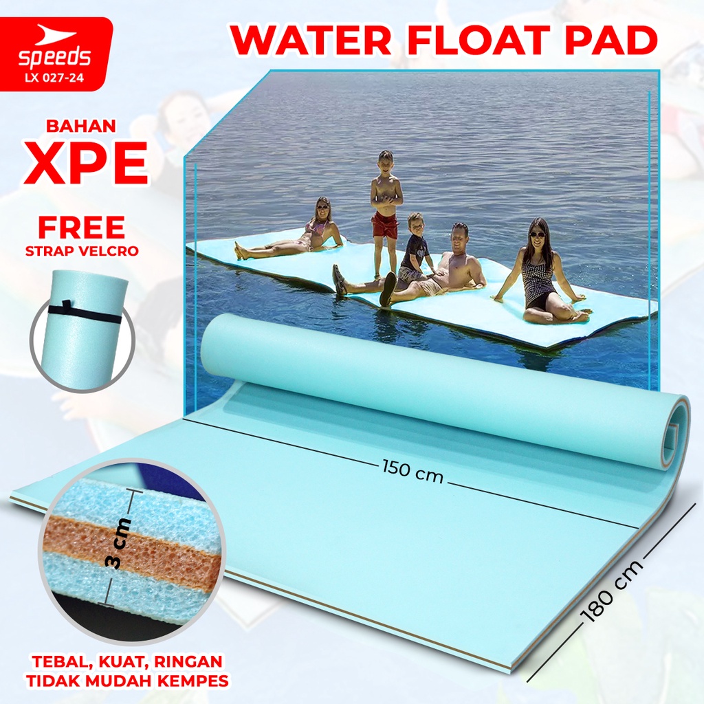 Jual SPEEDS Water Floating Pad Tebal 3cm 180x150 Pelampung Alas Matras ...