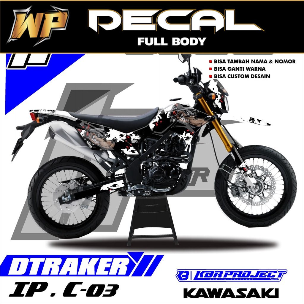 Jual Decal DTRACKER - Sticker Decal Variasi List KAWASAKI DTRACKER IP.C ...
