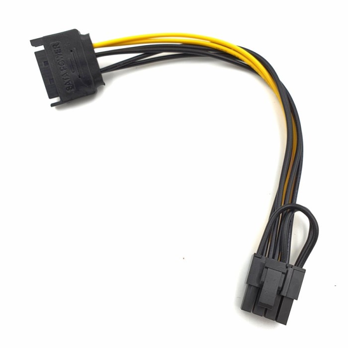 Jual Kabel Adapter Power SATA Male ke Power VGA 8 Pin atau 8 Pin Male ...
