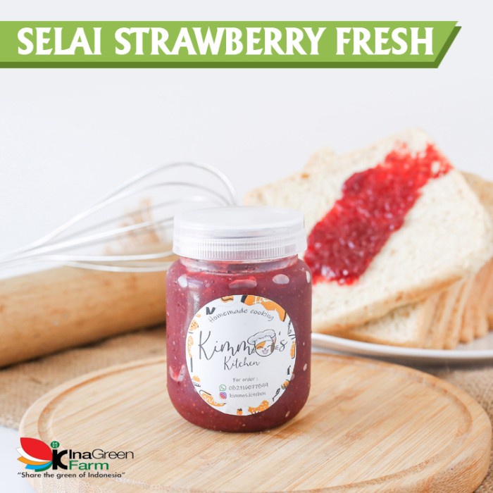 Jual Inagreen Farm Bandung Homemade Strawberry Jam | Shopee Indonesia