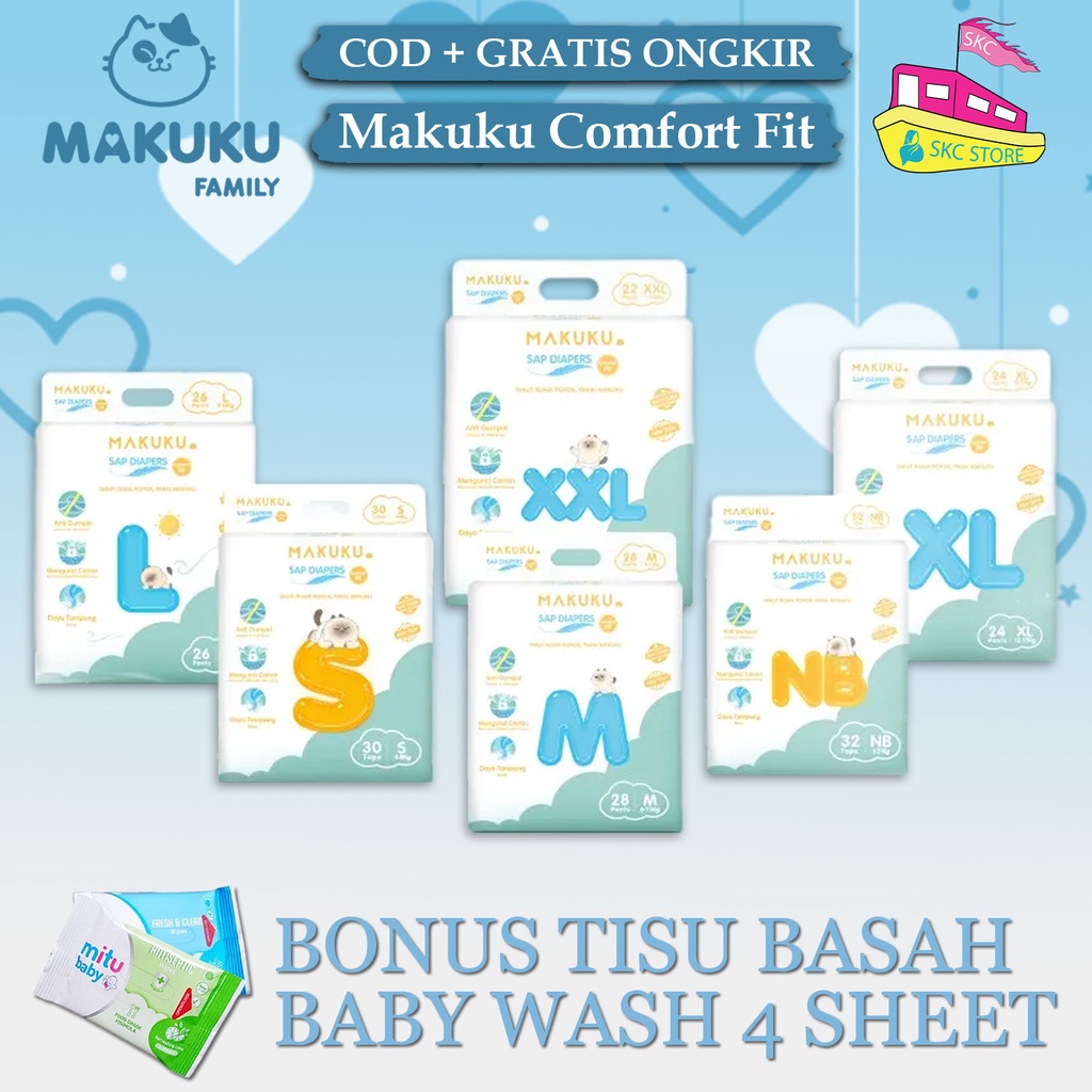 Jual SKC - Makuku Comfort Fit Popok Bayi Lebih Besar dan Tebal ...