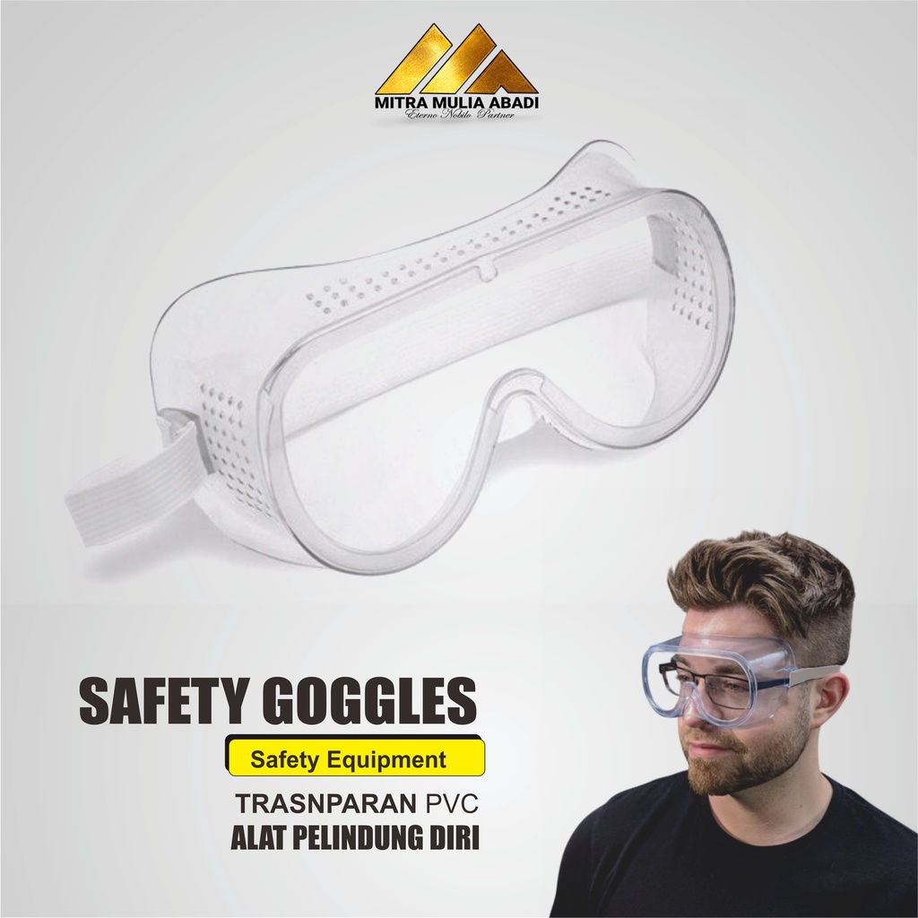 Jual Kacamata Karet Pelindung Mata l Safety Goggles Eye Shield APD ...