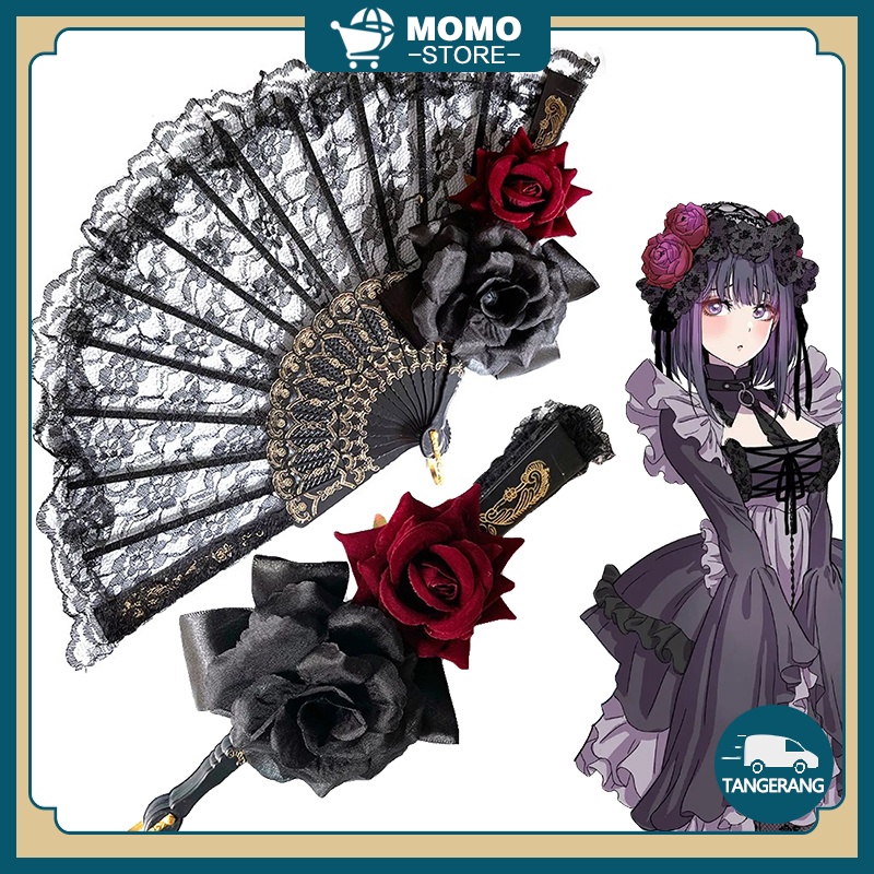 Jual Kipas Tangan Renda Gaya Gothic Victorian Lace Hand Fan Gothic ...