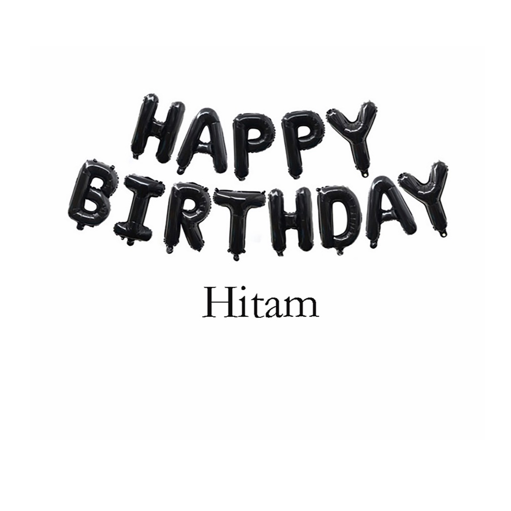 Jual Balon paket huruf happy birthday ulang tahun warna pelangi rainbow ...