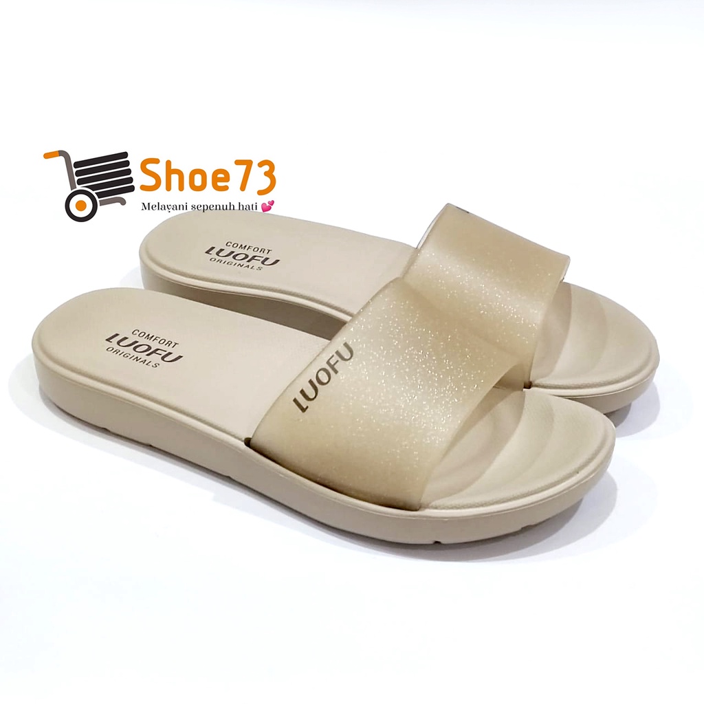 Jual LUOFU E 7172 - TF6B SIZE 36-40 l Sandal Selop Jelly Transparan ...