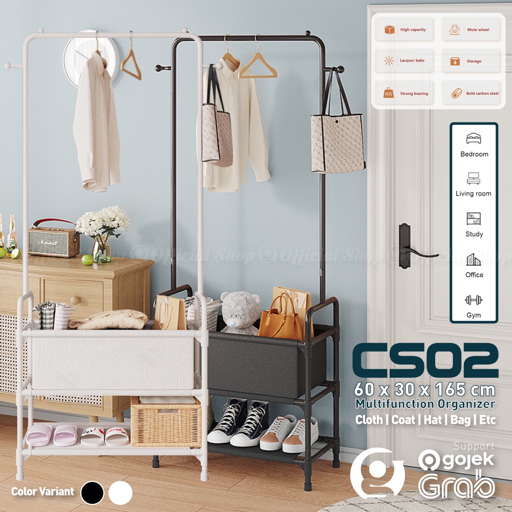 Jual HOP CS02 Stand Hanger Rak Gantung Stainless Serbaguna 3 Layer + 1 ...