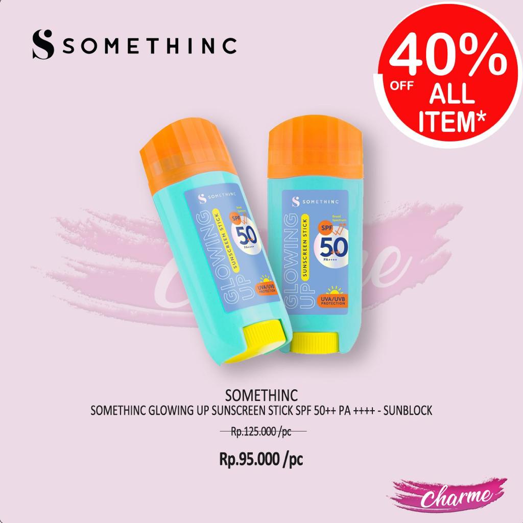 Jual (READY & ORI) SOMETHINC Glowing Up Sunscreen Stick SPF 50++ PA ++++ - Sunblock | Shopee ...