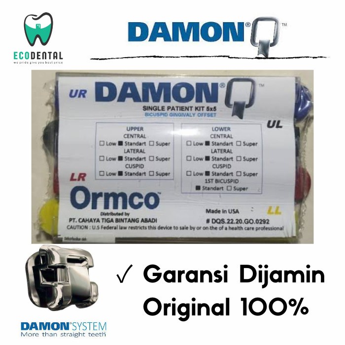 Jual Bracket Damon Quantum Original Ormco USA Behel Self Ligating Metal | Shopee Indonesia