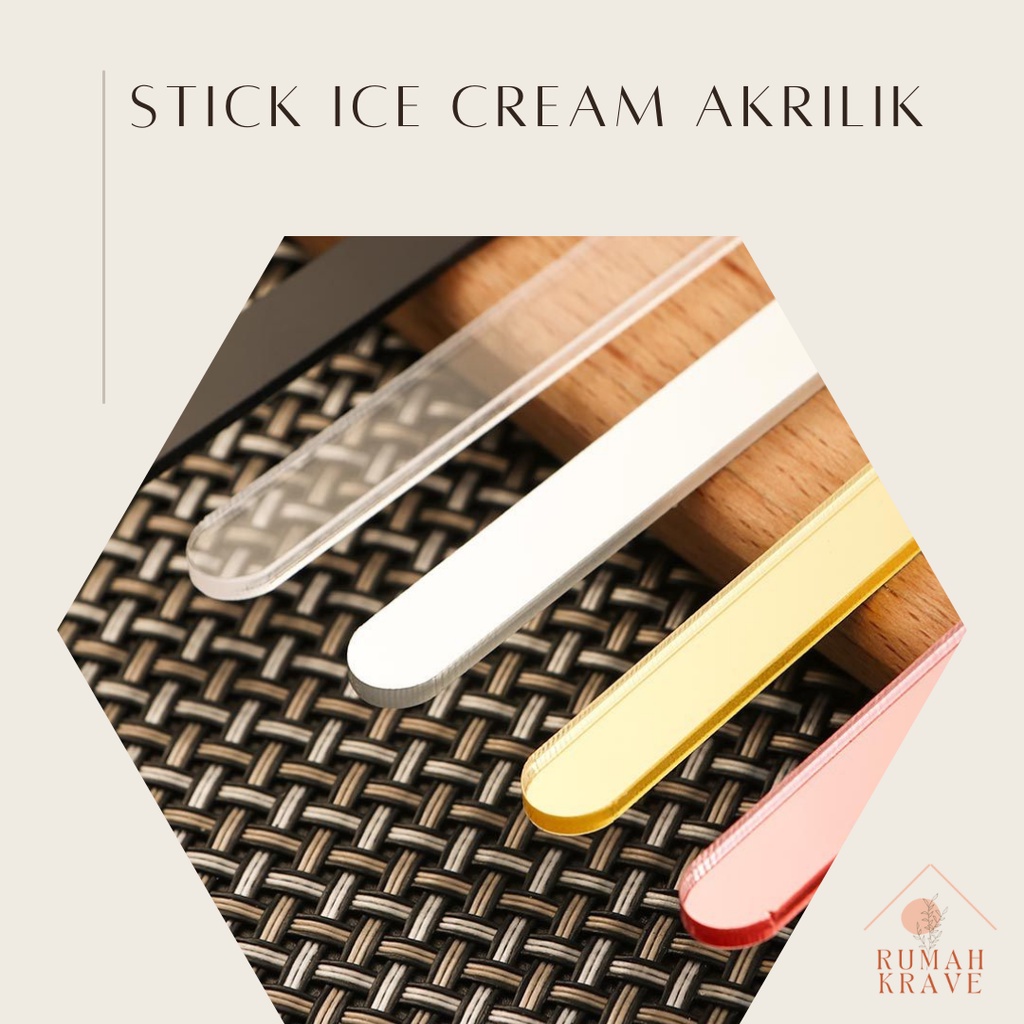 Jual RUMAH KRAVE - Stick Ice Cream Acrylic Stik Es Krim Akrilik Premium ...