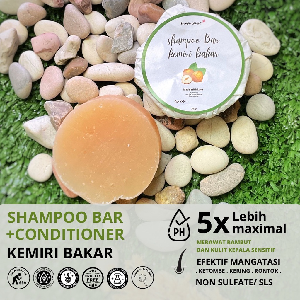 Jual Shampoo Bar Conditioner Kemiri Bakar 20gr shampoo bar alami herbal ...